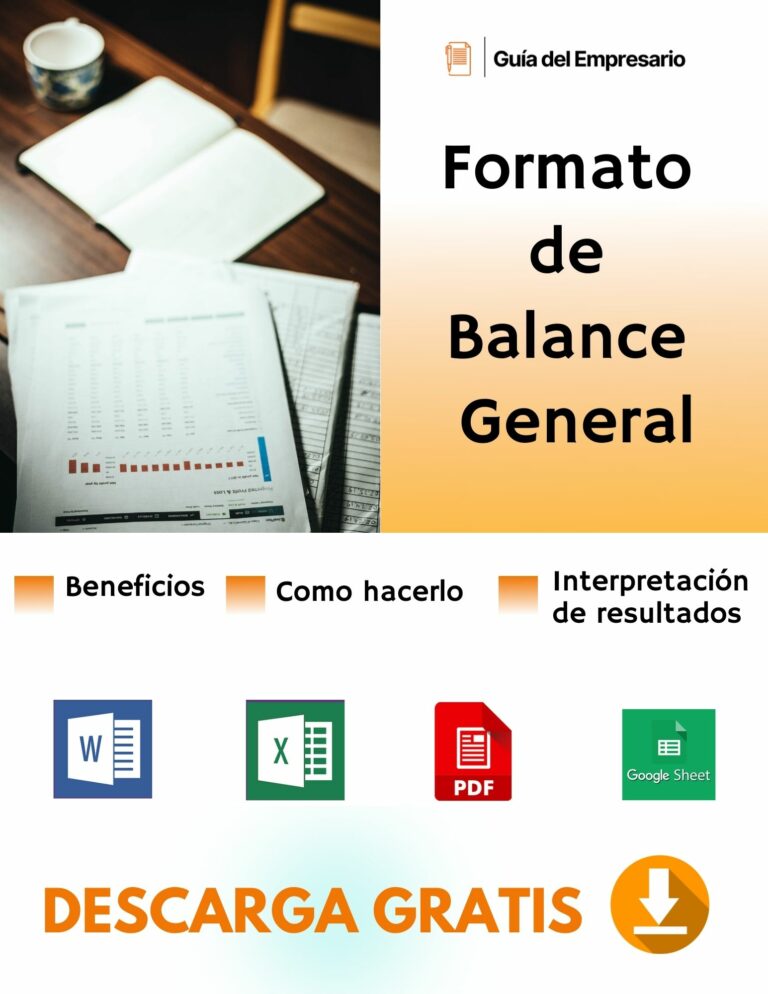 Formato de Balance General Plantillas Excel, Word, PDF 2024
