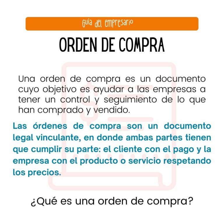 Orden de compra Qué es, Ejemplos 2025