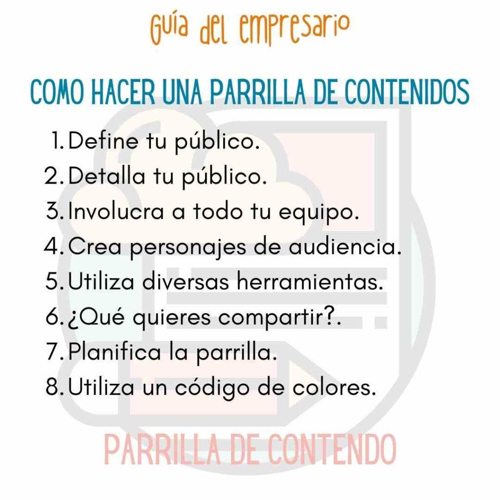 Parrilla de contenido Plantillas Excel, Word, PDF 2025